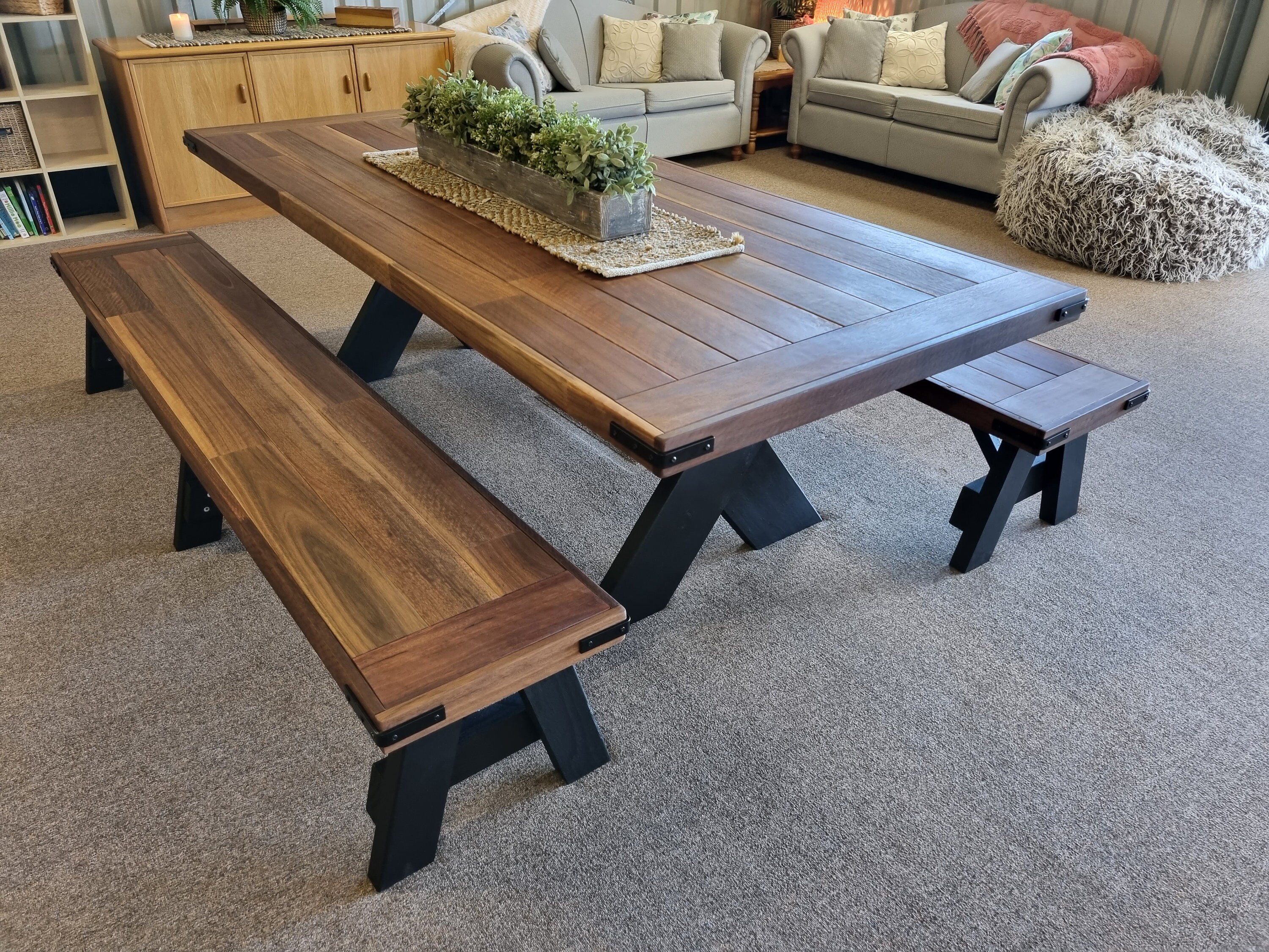 Beautiful, Solid and Rustic Alfresco Spotted Gum Timber Tables and ...