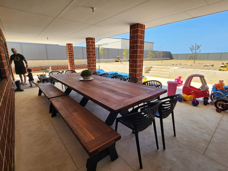 Beautiful, Solid and Rustic Alfresco Spotted Gum Timber Tables and ...