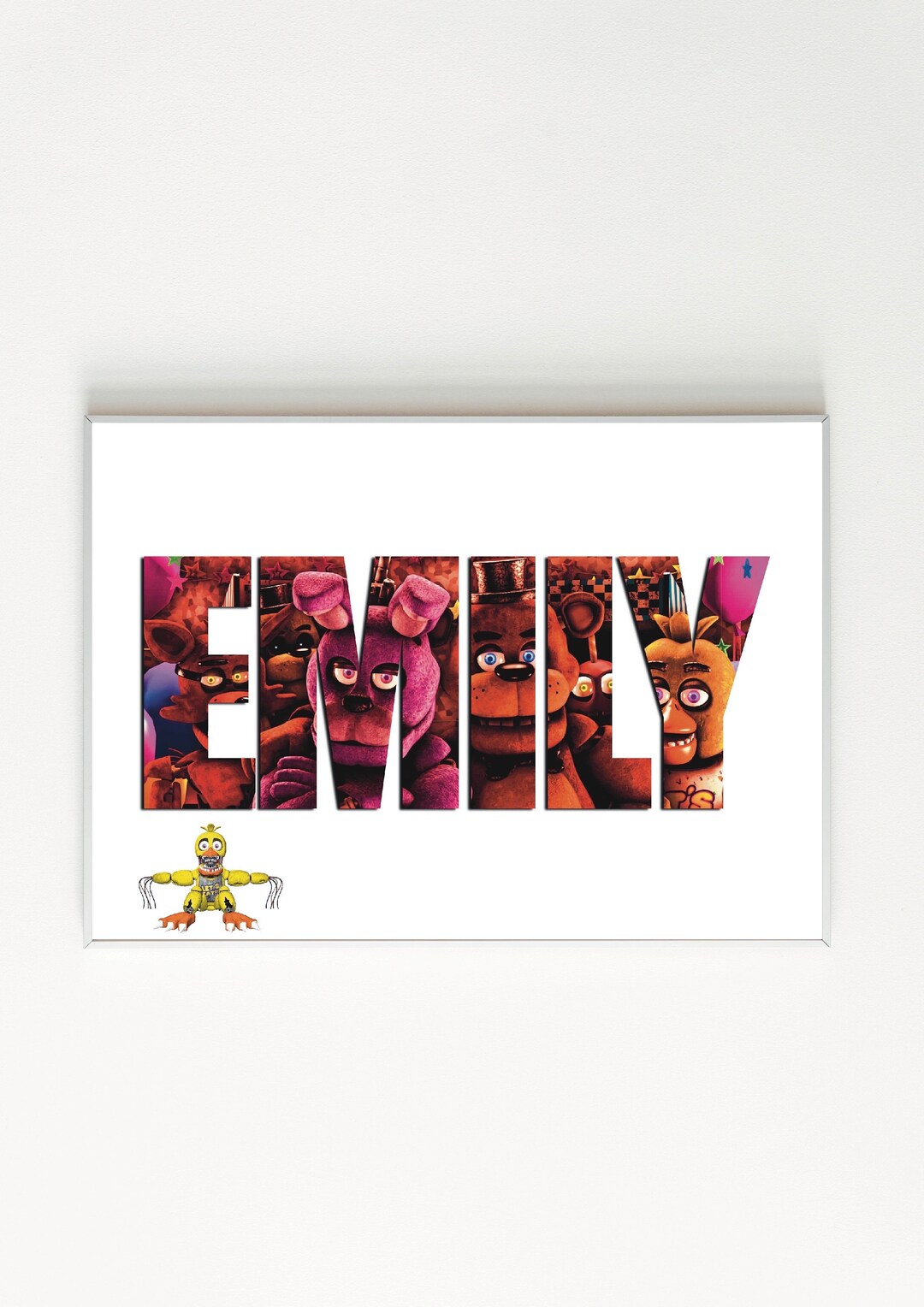 4 Sizes Personalised FNAF Name Print, Gift - Etsy