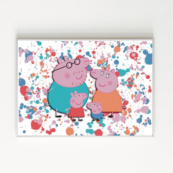 Peppa Pig Print - Etsy UK