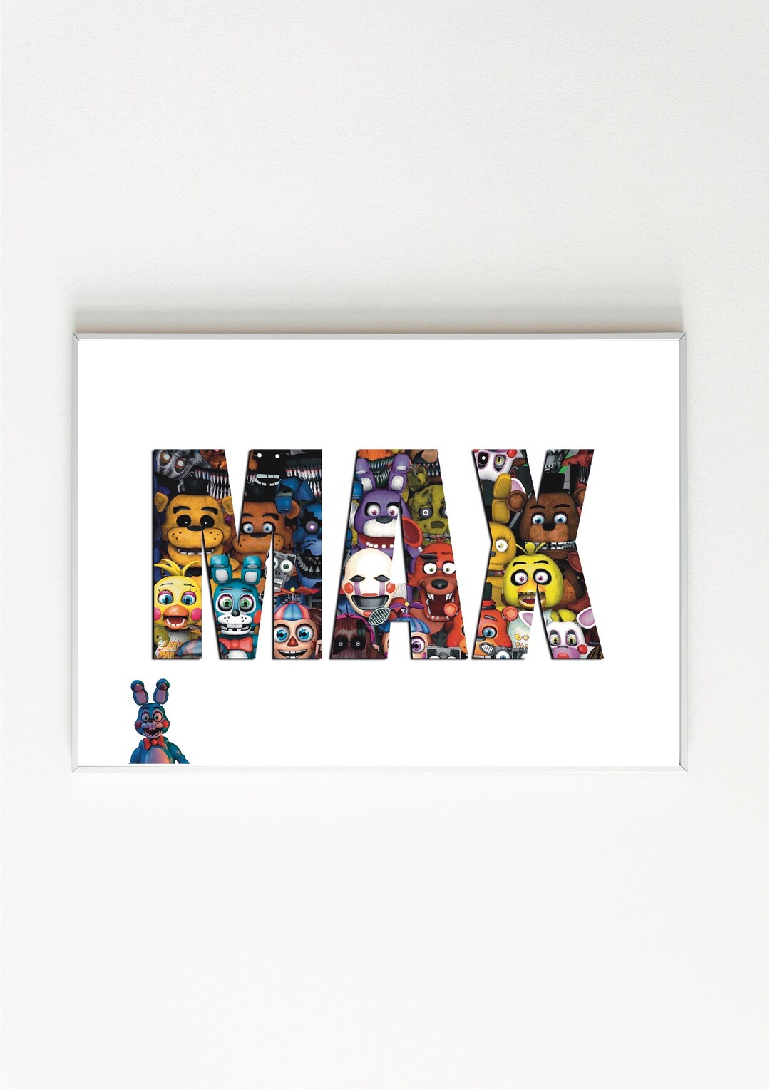4 Sizes Personalised FNAF Name Print Gift - Etsy