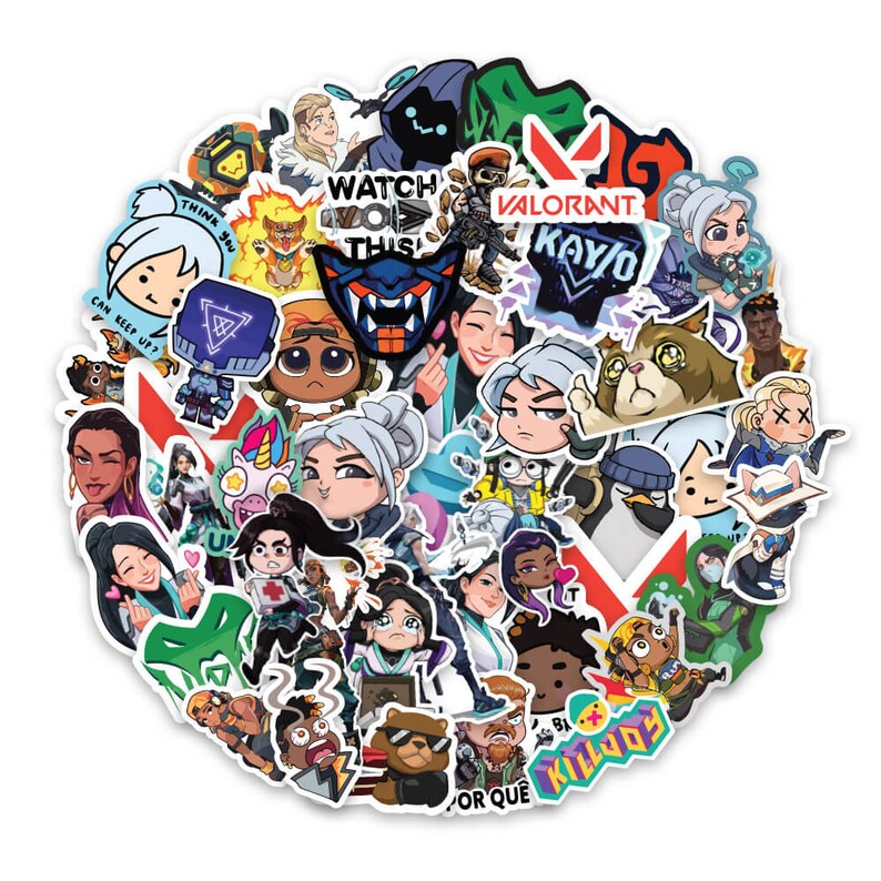 Riot Valorant Clipart Art Stickers Ready to Print Digital Download AI ...