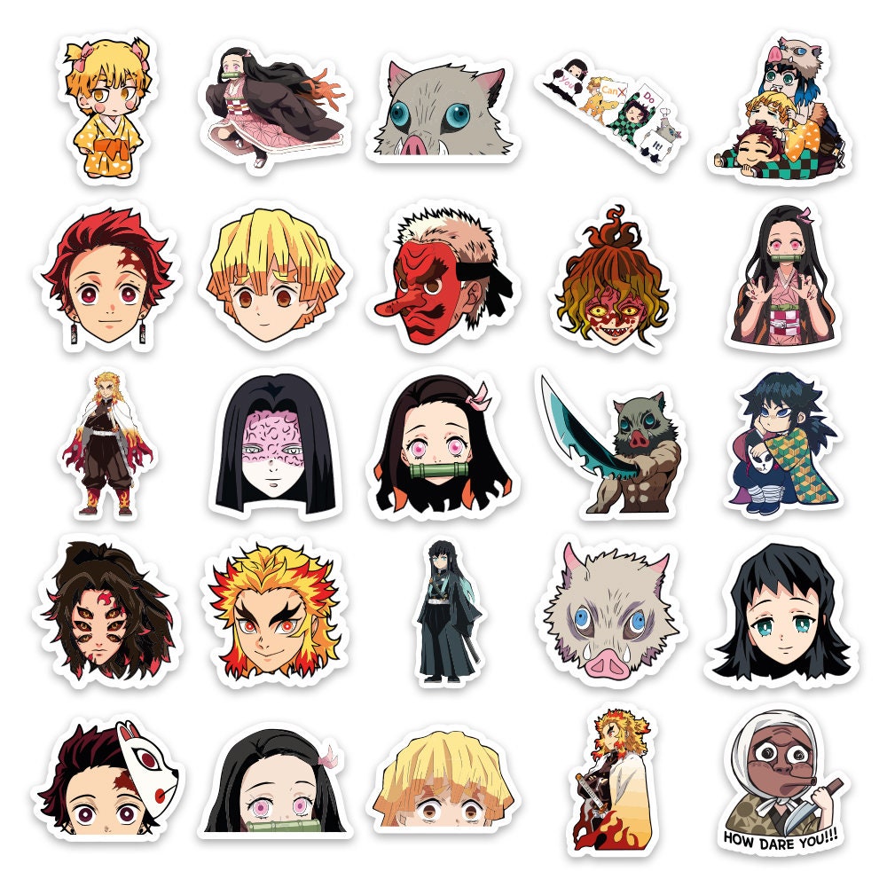 Demon Slayer Clip Art Stickers Ready to Print Digital Download - Etsy ...