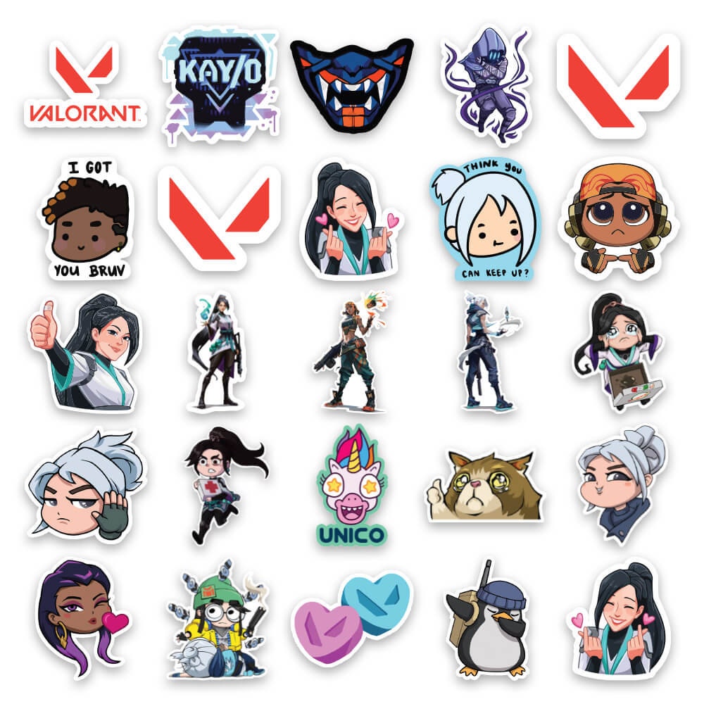 Riot Valorant Clipart Art Stickers Ready to Print Digital Download AI ...