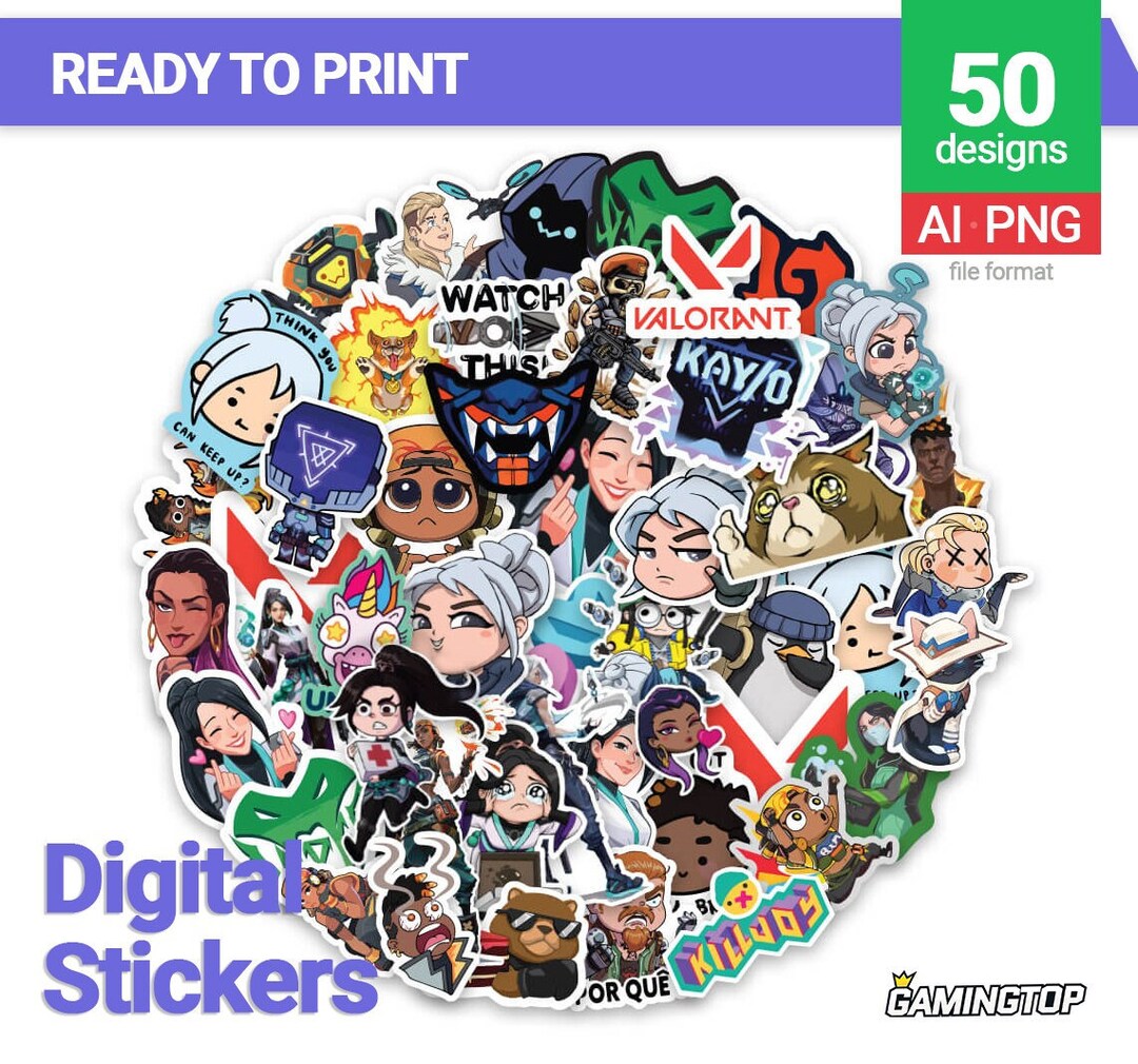 Riot Valorant Clipart Art Stickers Ready to Print Digital - Etsy Australia