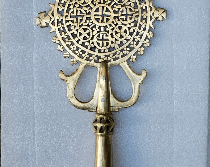 Ethiopian Orthodox Brass Processional Cross African Christian Art ...