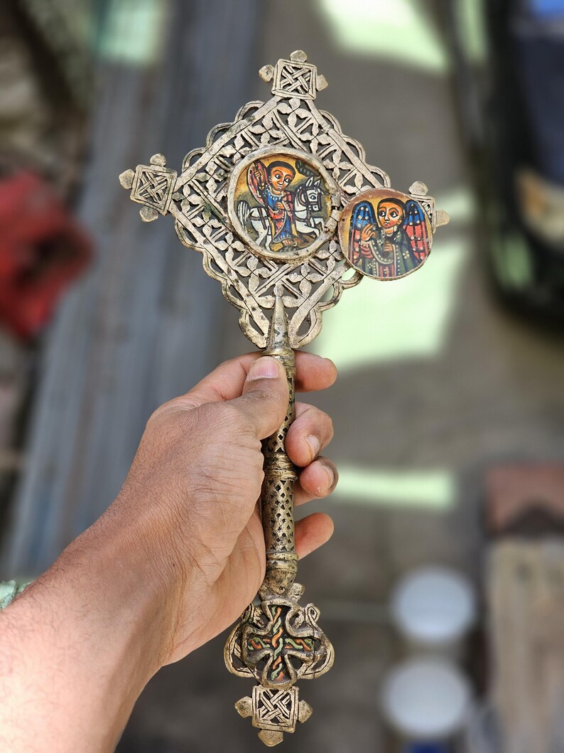 Vintage Ethiopian Orthodox Processional Cross African Christian Art ...
