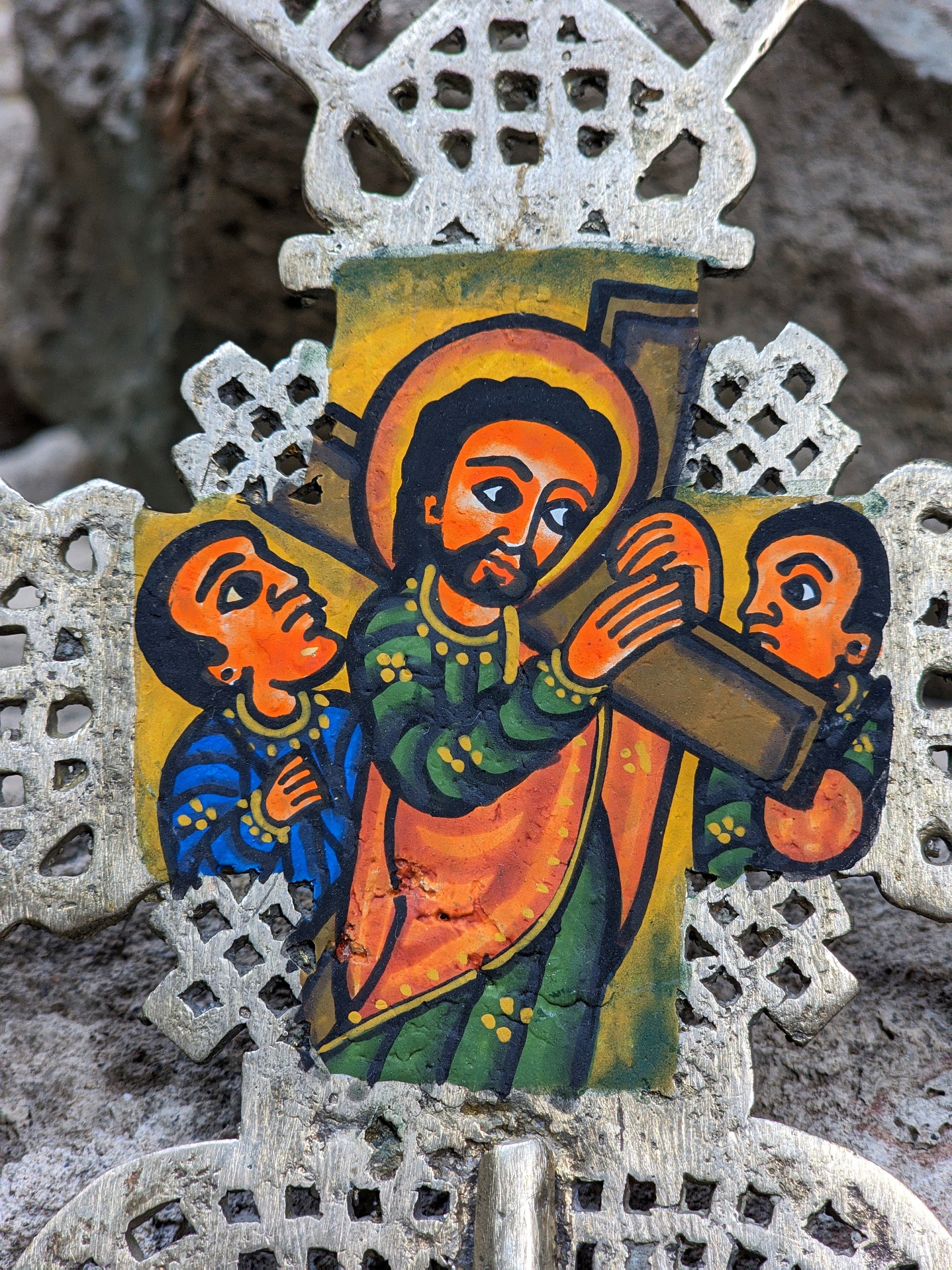 Ethiopian Orthodox Hand Painted Processional Cross African Christian ...
