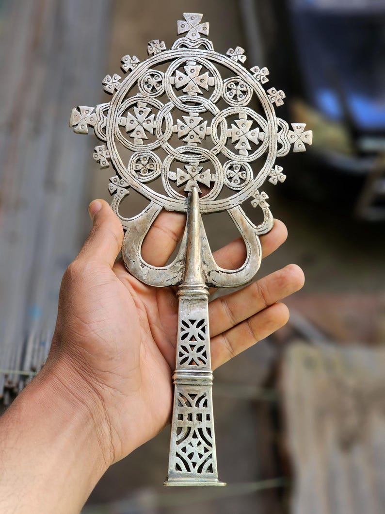 Vintage Ethiopian Orthodox Processional Cross African Christian Art ...