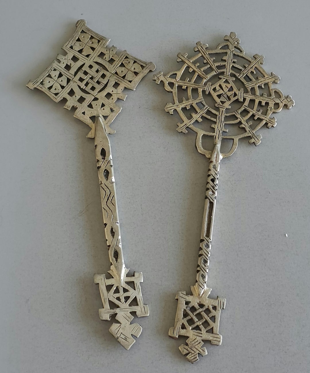 2x Ethiopian Orthodox Hand Crosses African Christian Art Souvenir ...
