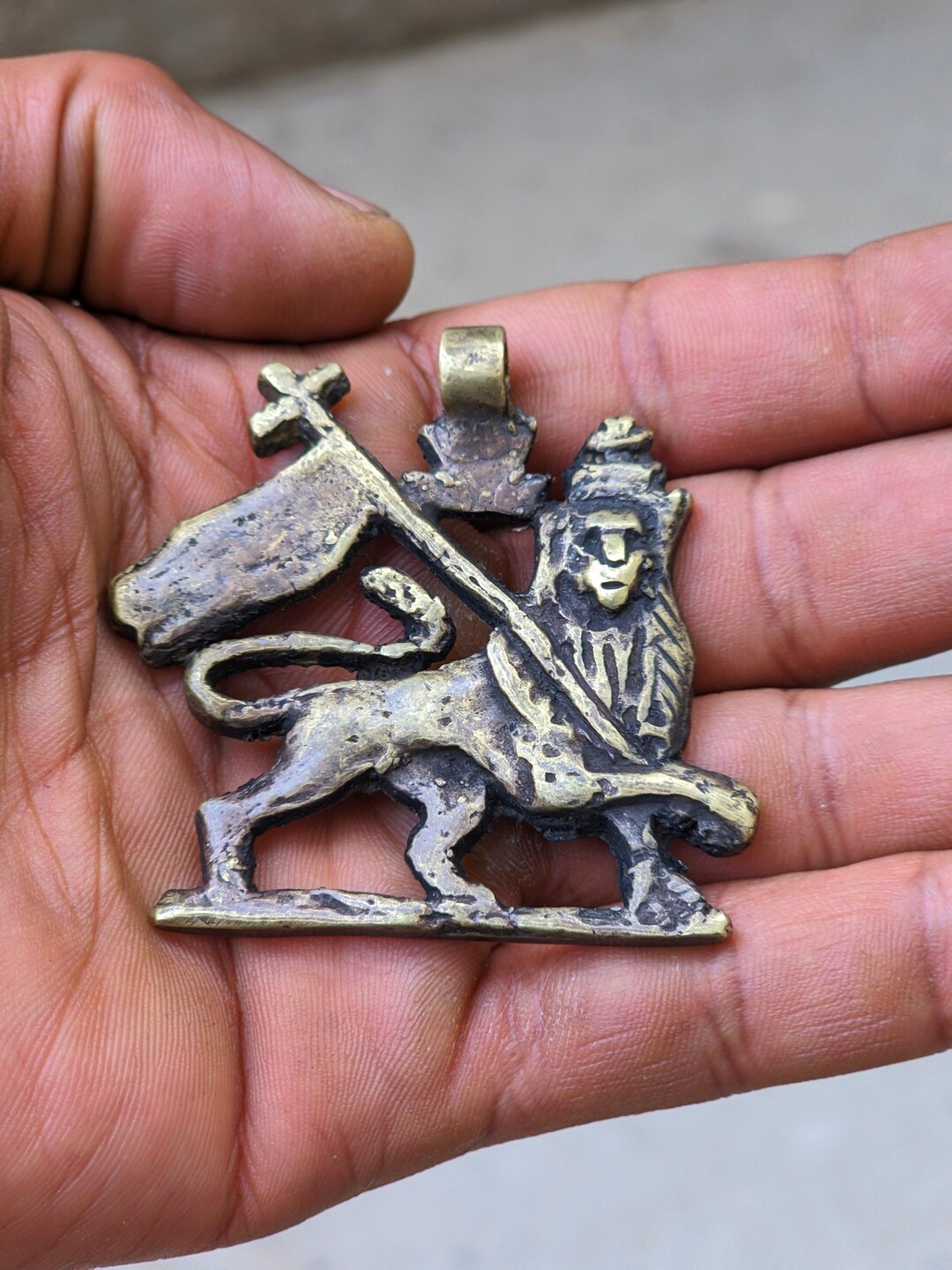 Vintage Ethiopian Orthodox Star of David Cross Pendant Christian Beta ...