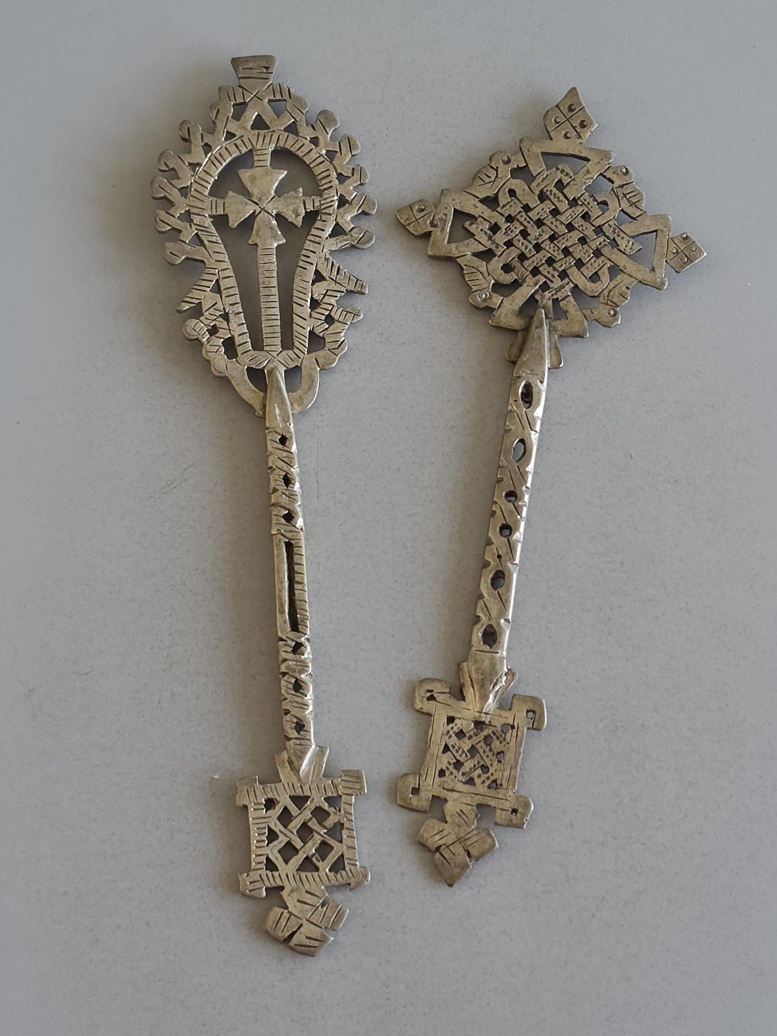 2x Ethiopian Orthodox Hand Crosses African Christian Art Souvenir ...