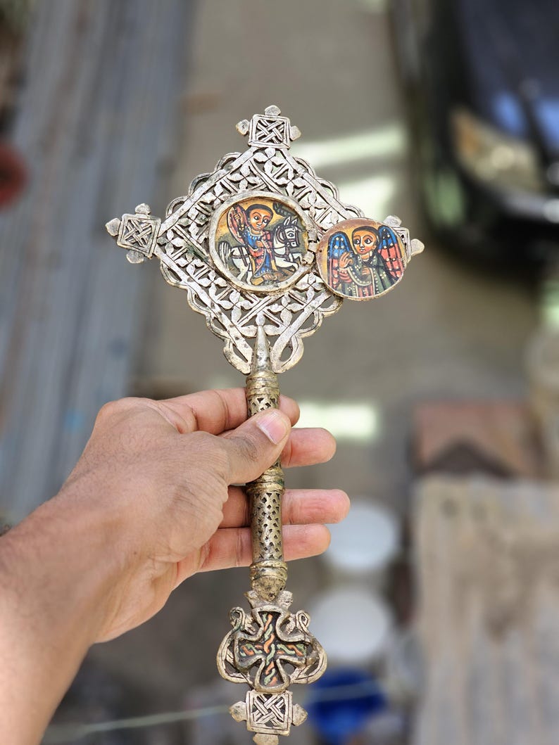 Vintage Ethiopian Orthodox Processional Cross African Christian Art ...