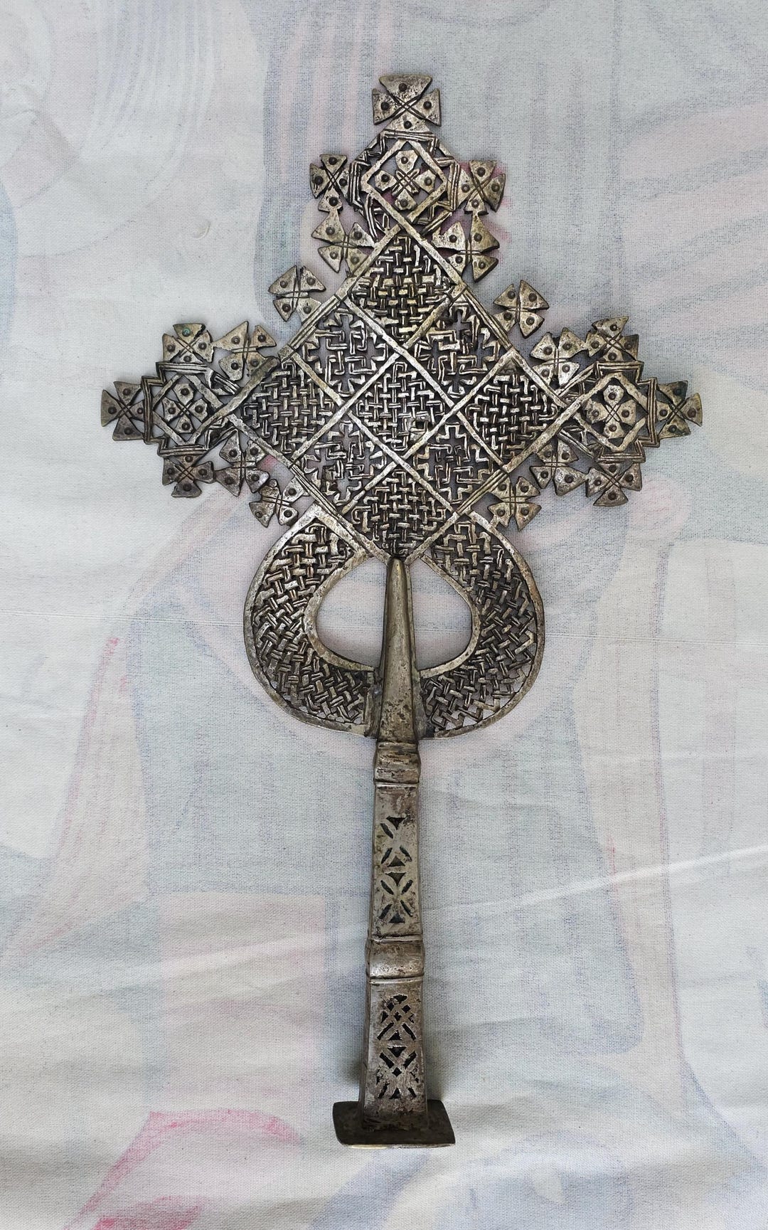 Vintage Ethiopian Orthodox Hand Cross African Christian Art Souvenir ...
