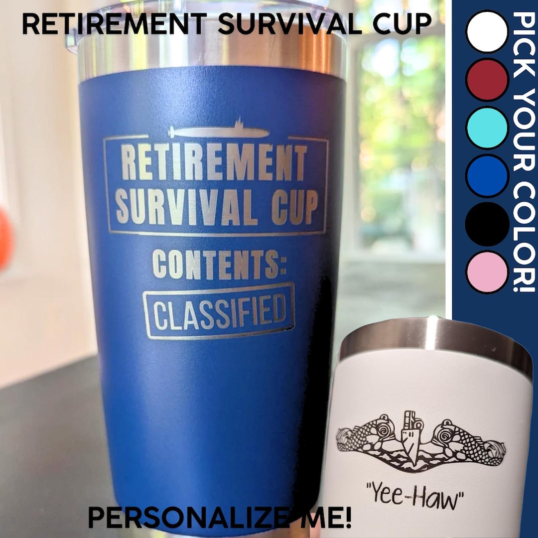 Custom Military Retirement Gift for Him Submariner Tumbler Navy Chief ...
