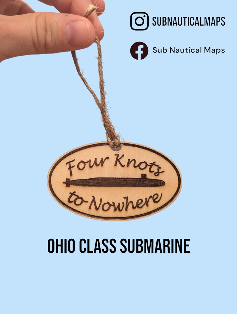 Funny Submarine Gift Custom Wooden Ornament Navy Sailor Gift Navy Chief ...