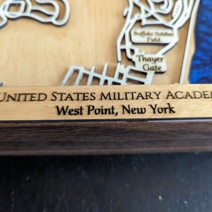 Army West Point Map United States Military Academy Custom Commissioning ...