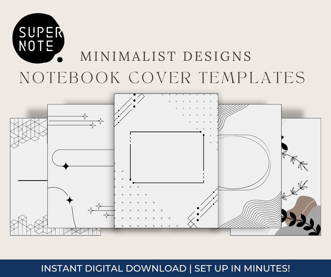 Supernote Notebook Cover Templates - Minimalist Designs - Digital ...