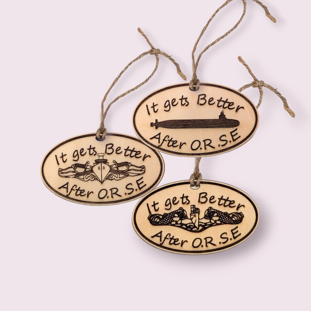 Funny Submarine Gift Custom Wooden Ornament Submariner Navy Sailor Gift ...