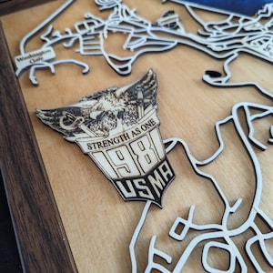 Army West Point Map United States Military Academy Custom Commissioning ...