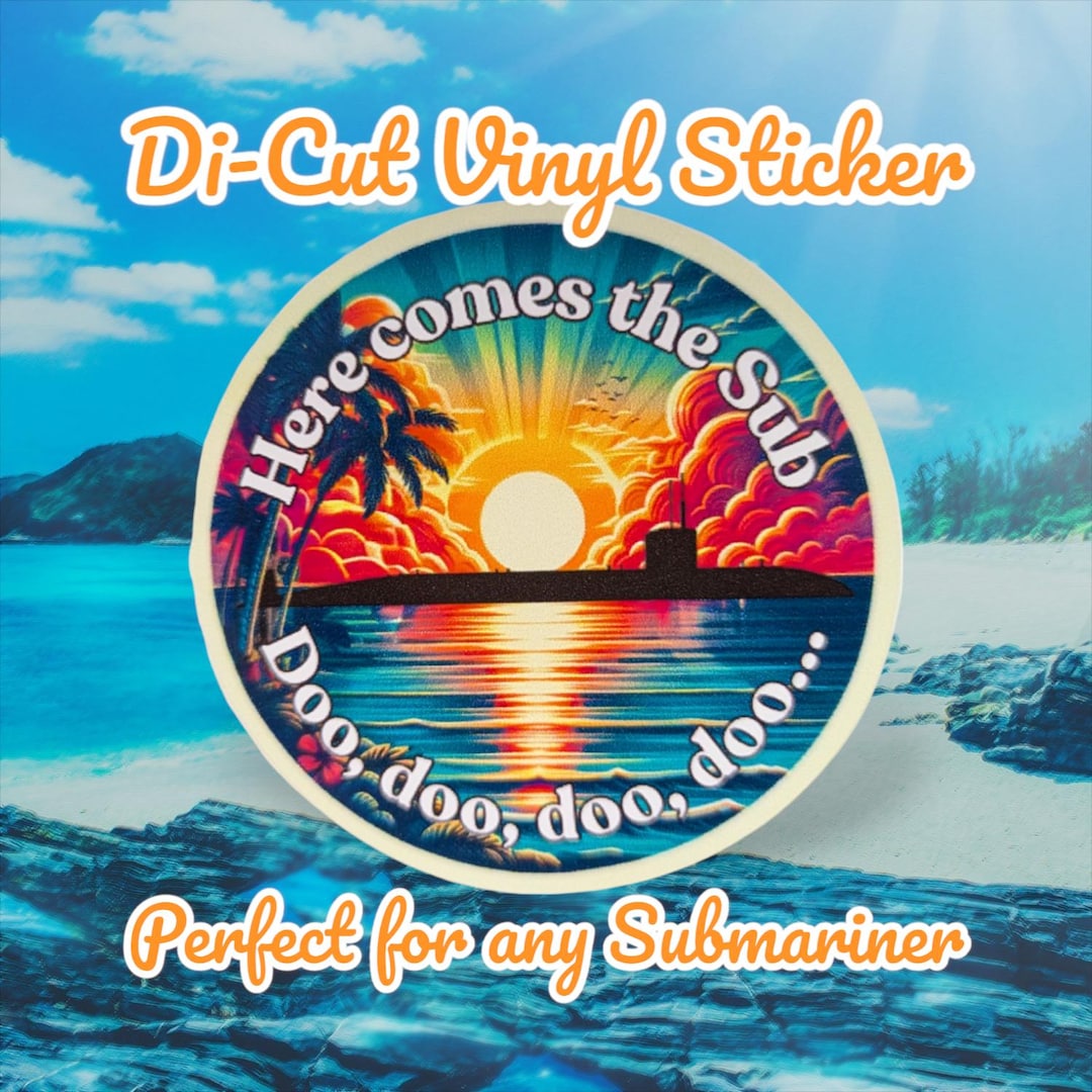 Funny Navy Submarine Song Sticker Submariner Sailor Officer Laptop ...
