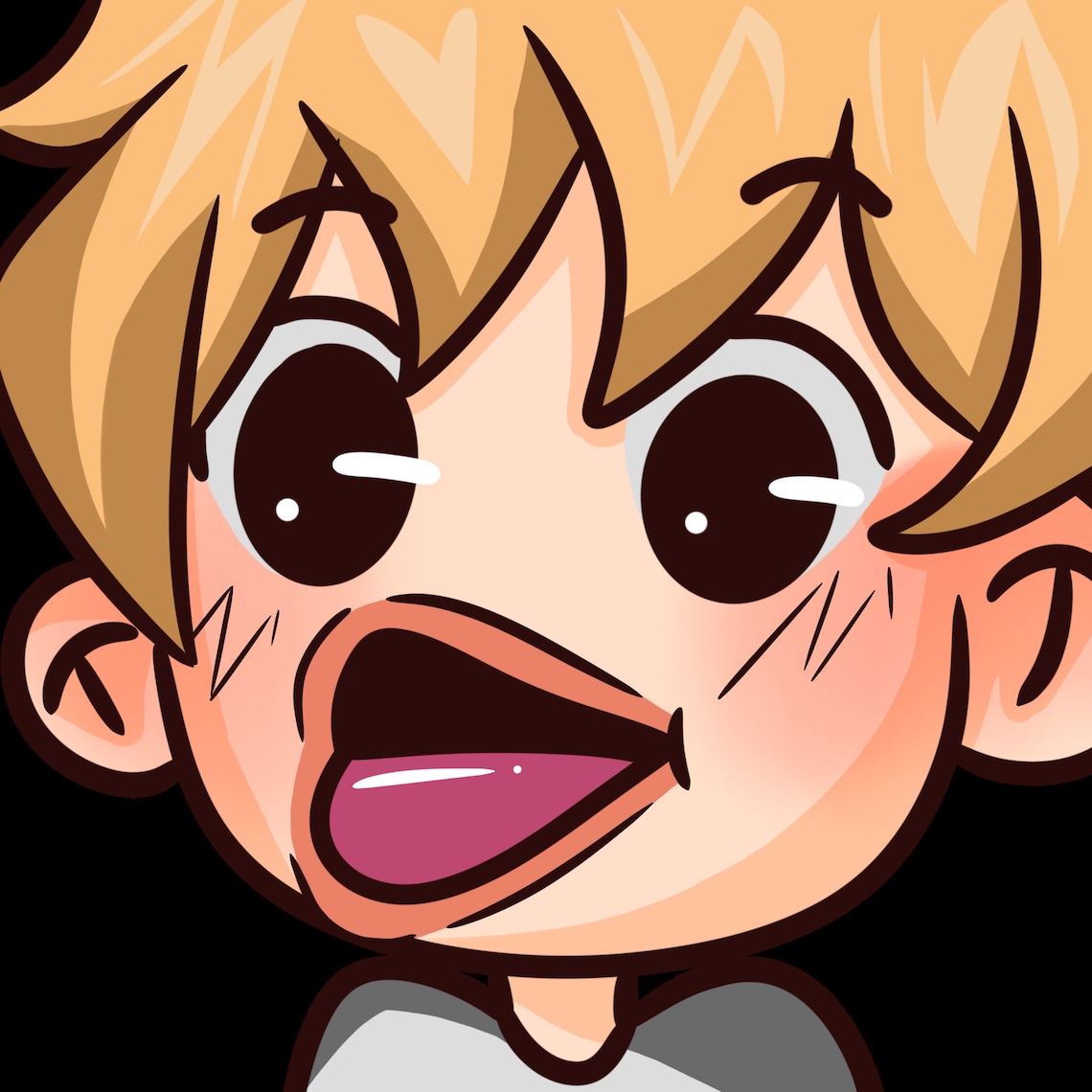 5 Blonde Hair Chibi Guy Emotes Twitch Emotes Pack, Discord Emotes Pack ...