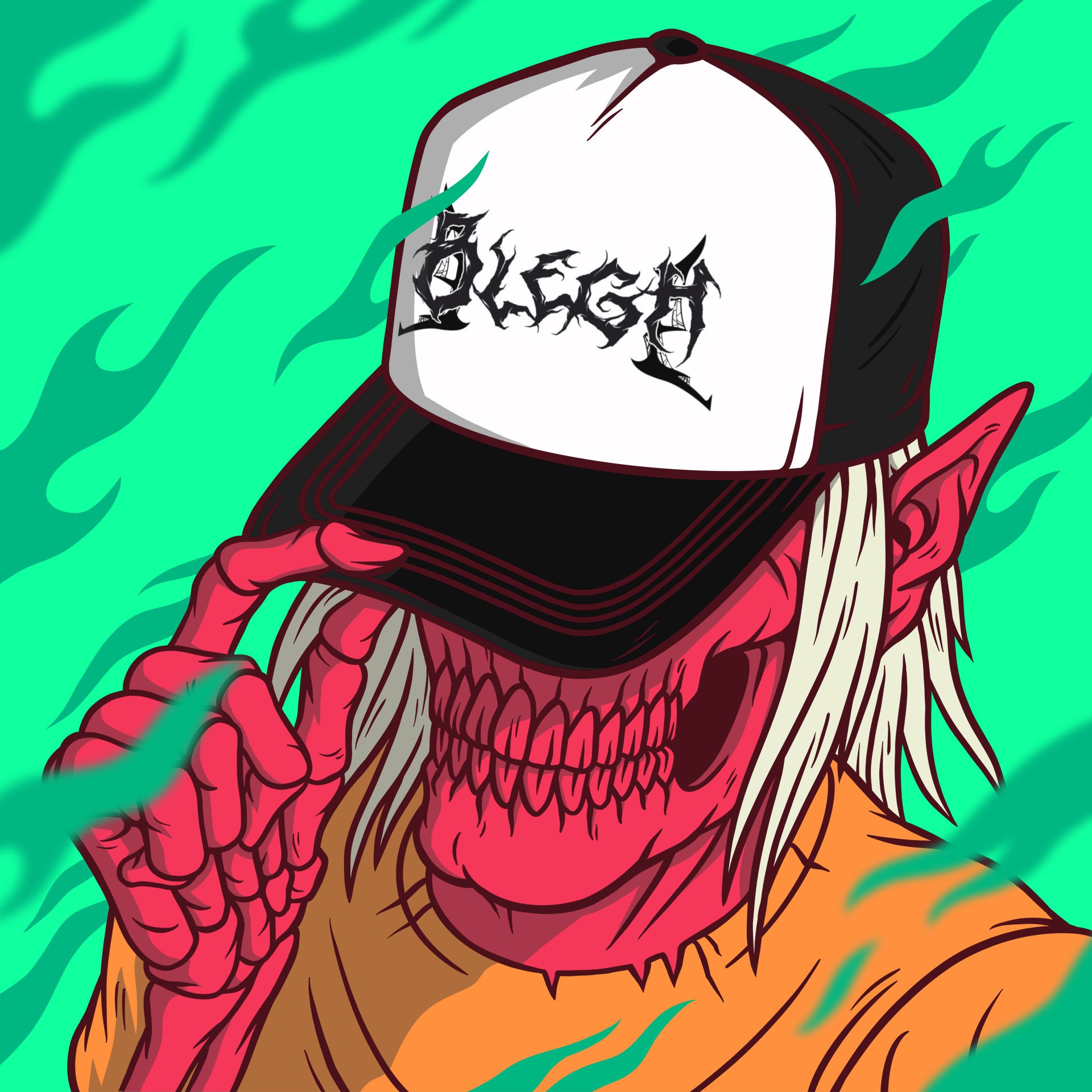 Blegh Hat for Fans of the Bleghs Metal Music Trucker Hat Rock Your ...