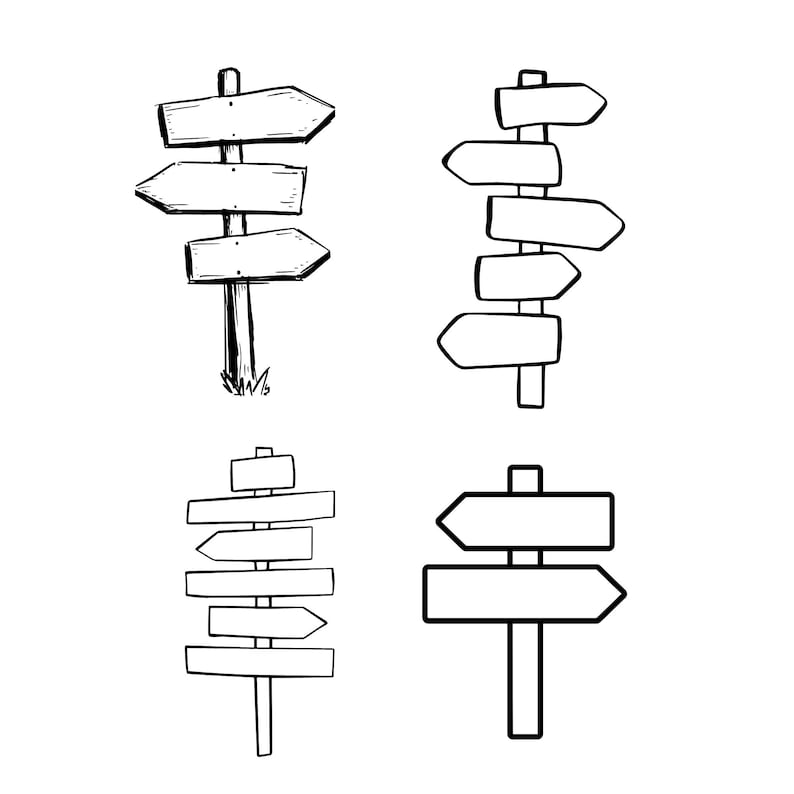 Destination Sign SVG: Arrow Sign Post Template (digital Download) - Etsy