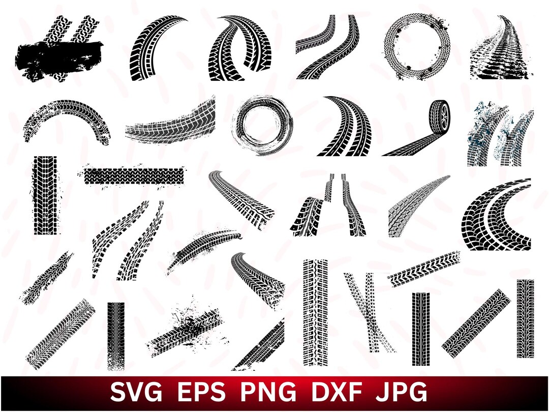 Tire Tracks SVG: Clipart, Patterns, Silhouette (digital Download) - Etsy