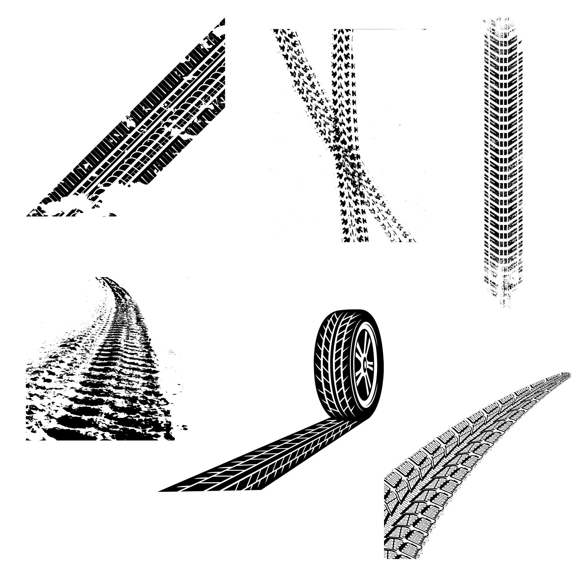 Tire Tracks SVG: Clipart, Patterns, Silhouette (digital Download) - Etsy
