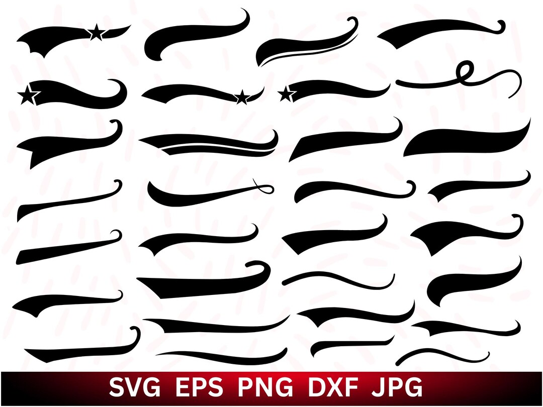Swoosh SVG, Text Tails Svg, Divider Svg, Swoosh Cricut, Font Tails Svg ...