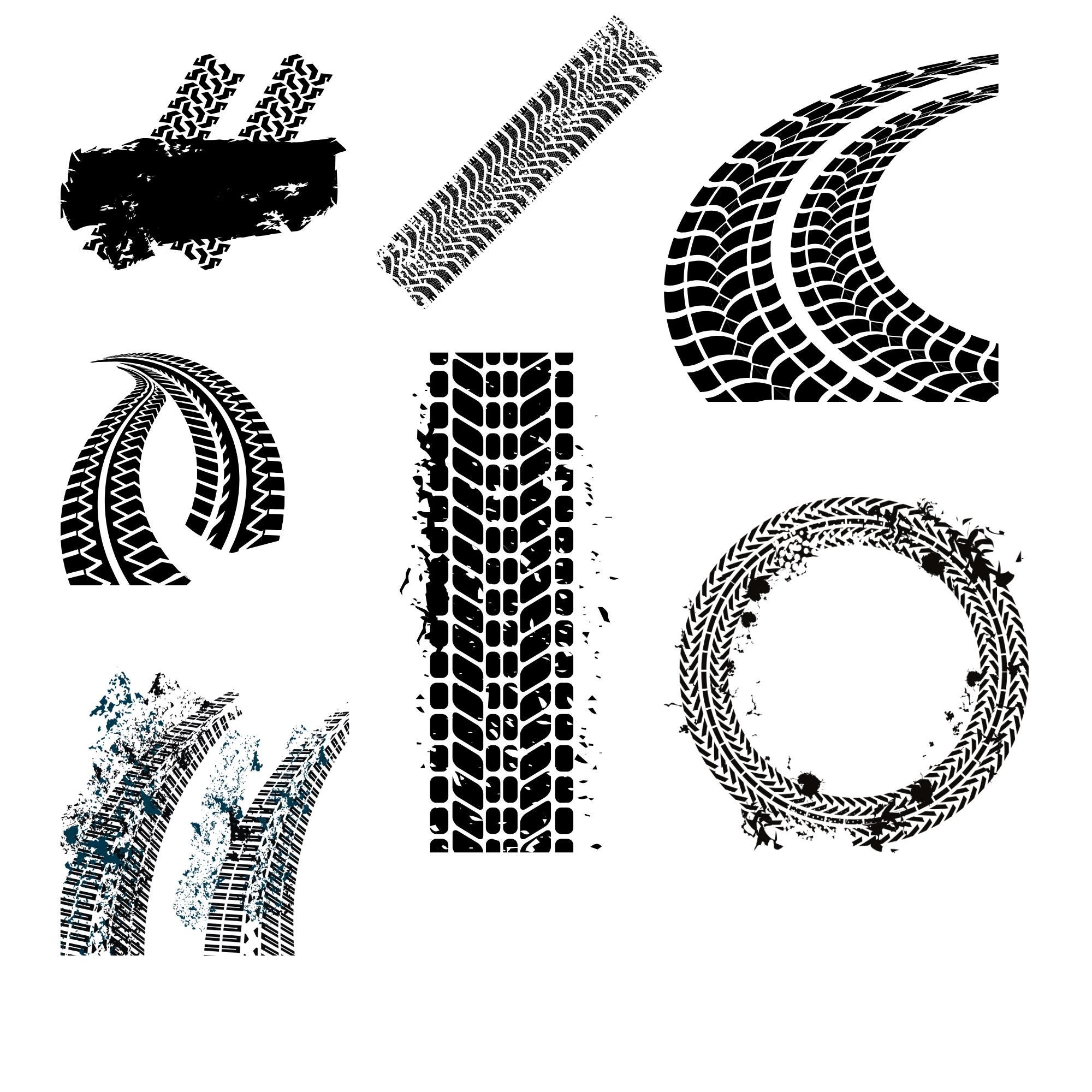 Tire Tracks SVG: Clipart, Patterns, Silhouette (digital Download) - Etsy