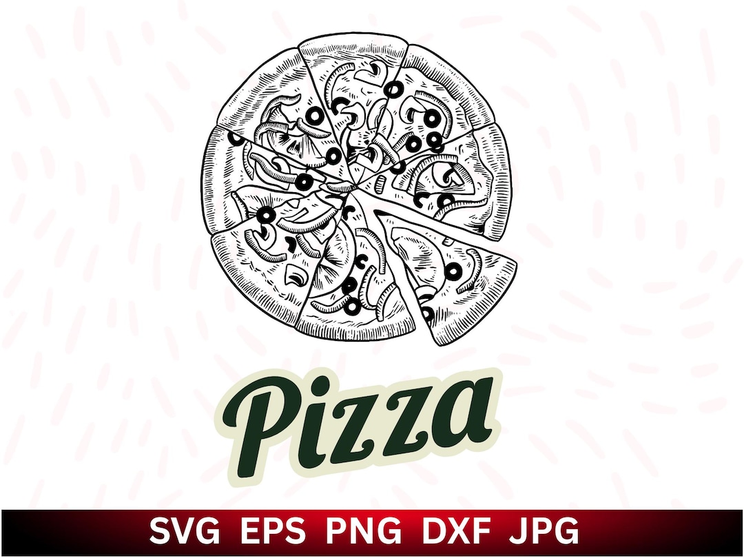 Pizza SVG, Food Clipart, Pizza Cut Files, Pizza Silhouette, Pepperoni ...