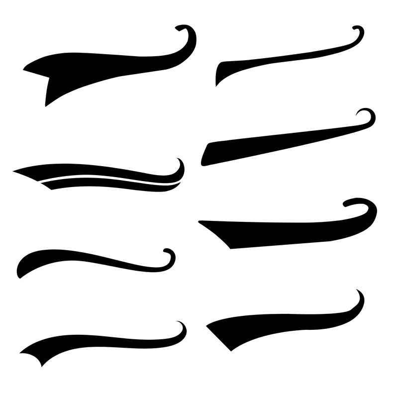 Swoosh SVG Pack: Text Tails, Dividers, Clipart (digital Download) - Etsy