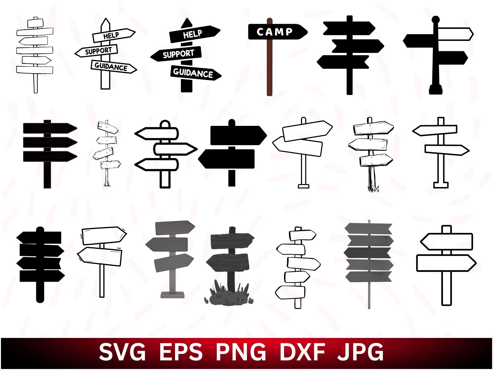 Destination Sign SVG, Destination Arrow Svg, Sign Post Template Svg ...