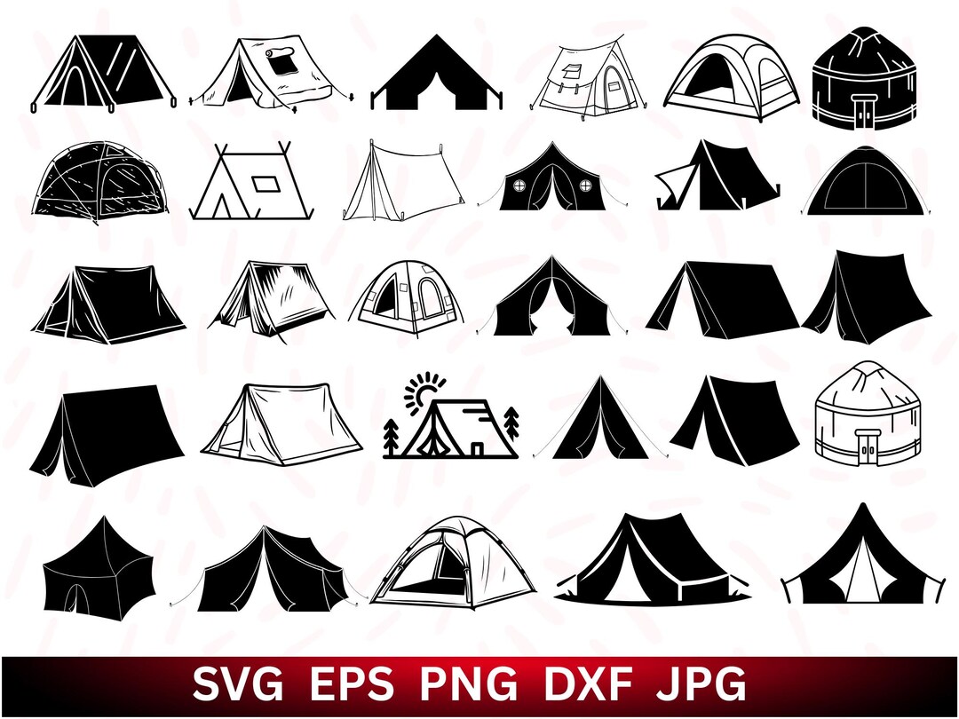 Camping Tent SVG: Cricut Cut File, Clipart, Vector (digital Download ...