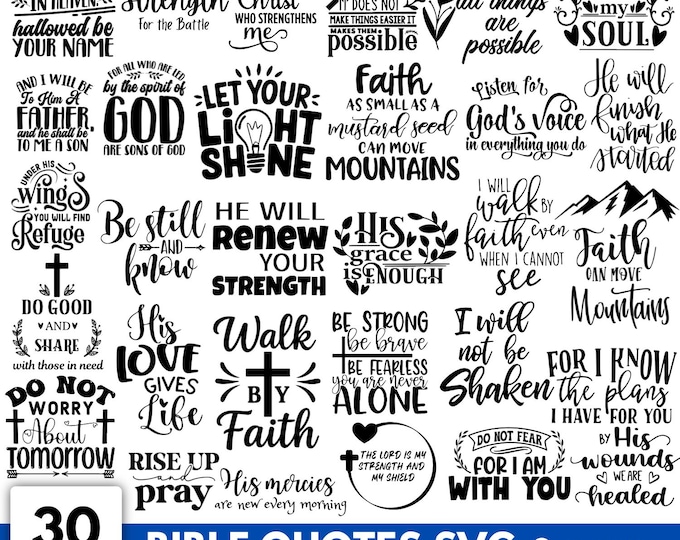 Christian Bible Verse PNG Files: Faith-based Crafts (digital Download ...