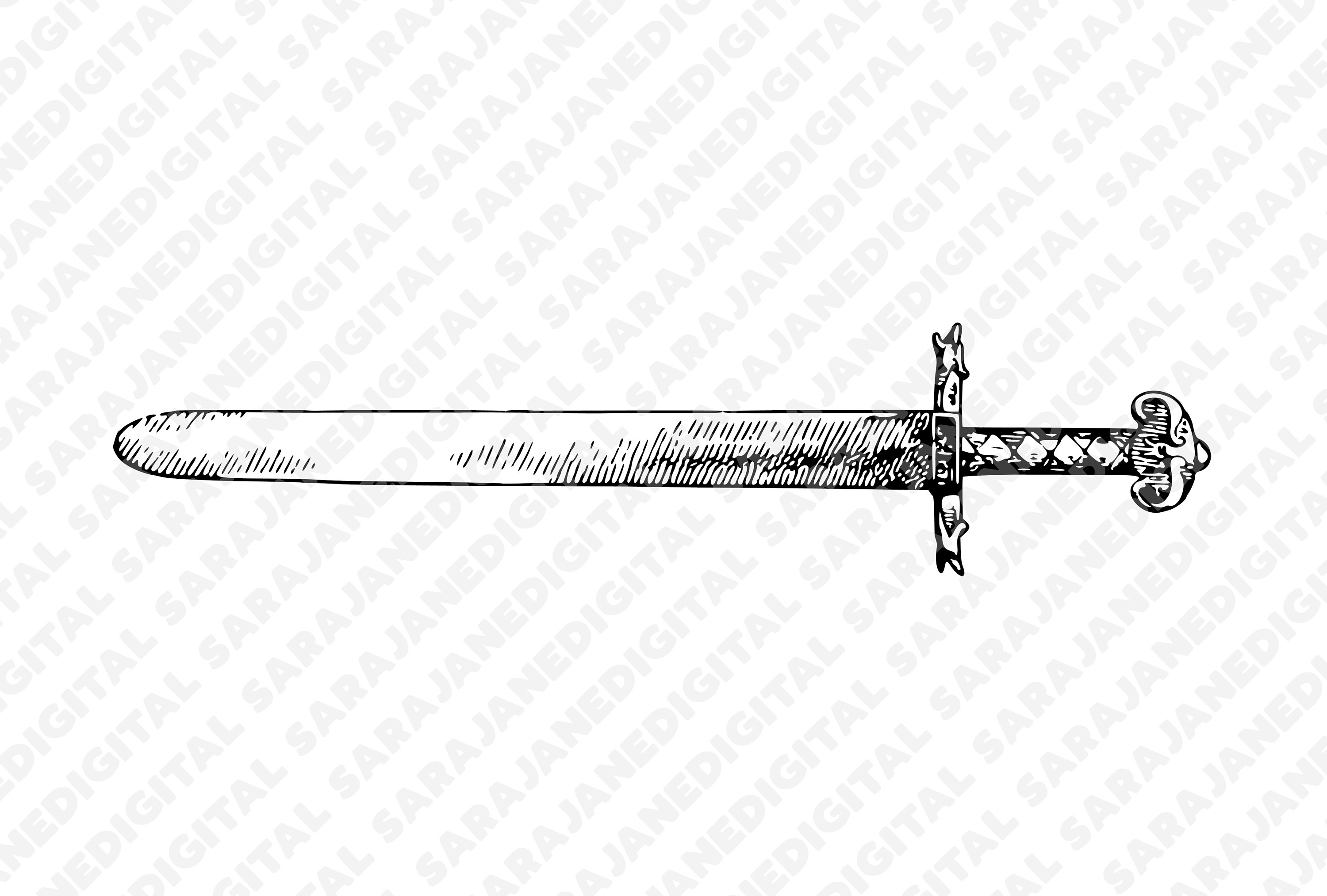 Medieval Dagger Drawing