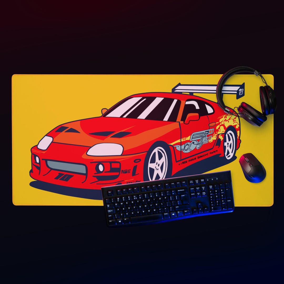 Toyota Supra Anime XXL Desk Mat – Fast & Furious JDM Gaming Mouse Pad ...