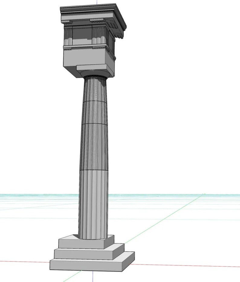 Doric Greek Column STL – Printable Decorative Pillar for Dioramas ...