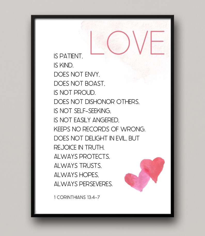 Love Interactive Craft Printable, 1 Corinthians 13:4-7, Valentine's Day ...