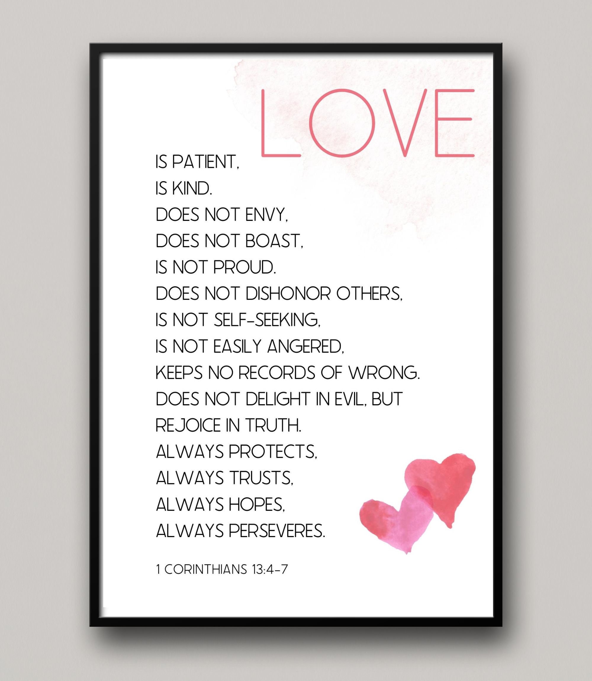 Love Interactive Craft Printable, 1 Corinthians 13:4-7, Valentine's Day ...