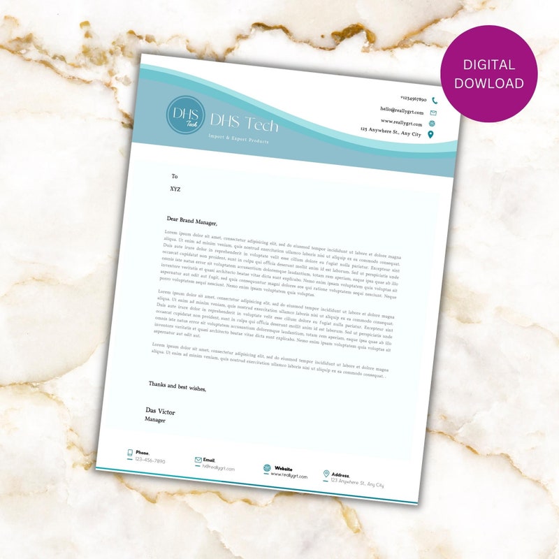 Word Letterhead - Etsy