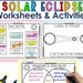 Solar Eclipse Science Worksheets: Reading & Activities (printable) - Etsy