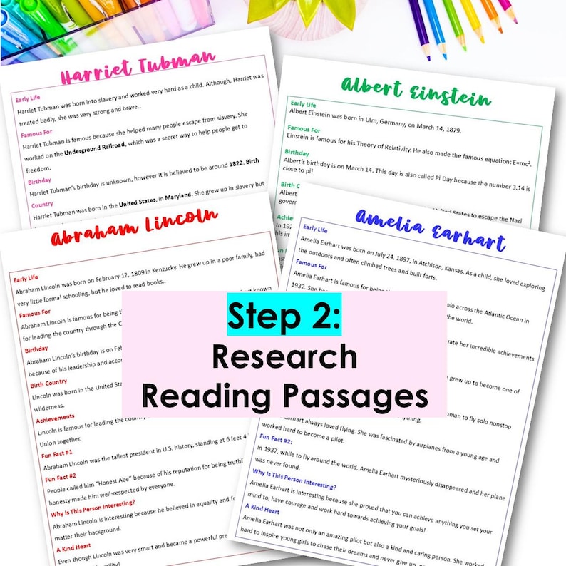 Biography Project Template: Famous Person Research Lapbook (printable ...