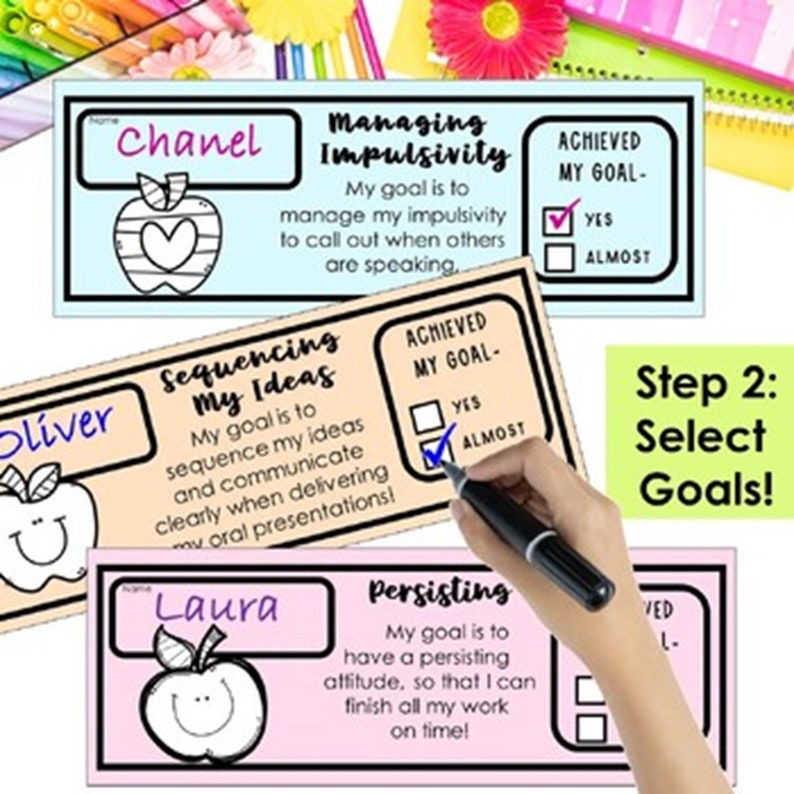 Growth Mindset Goal Setting Sheets: Classroom Journal (printable ...