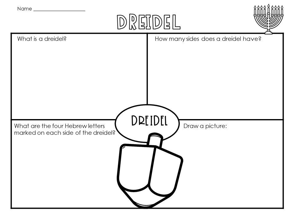 Hanukkah Menorah Holiday Worksheets 2nd and 3rd Grade Teacher - Etsy