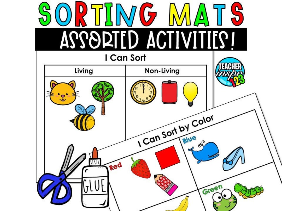 Shape Sorting Activity: Prek-2nd Grade Printable (PDF Pattern) - Etsy