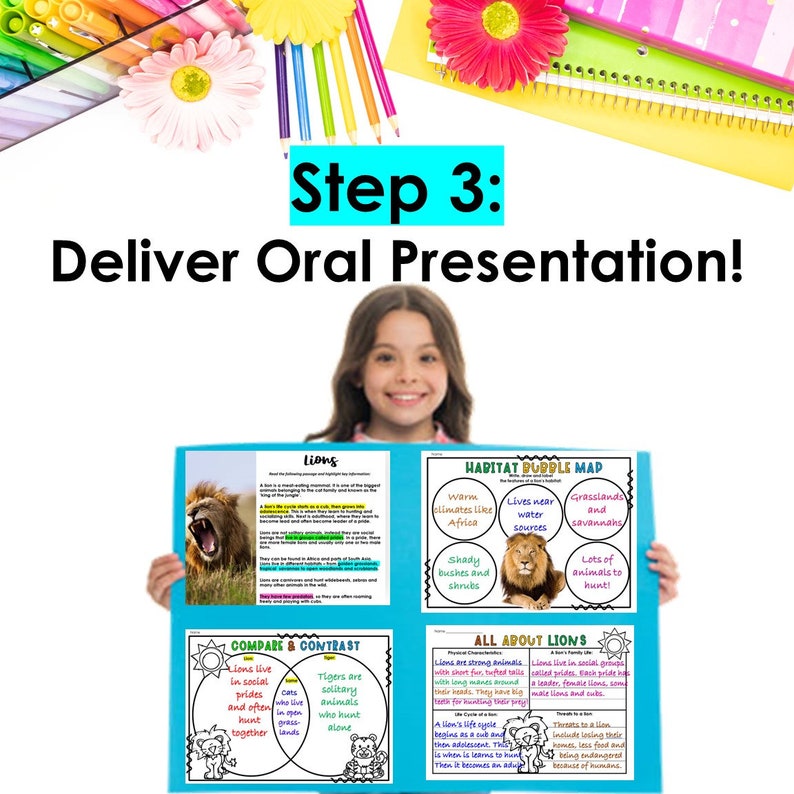 Animal Report Research Project: Homeschool Printable, Grades 2-4 - Etsy