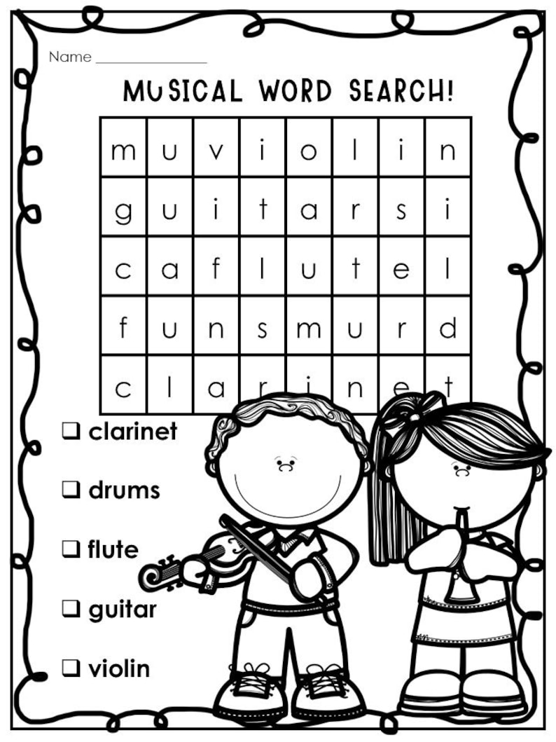 Music Worksheets for 1st Grade & 2nd Grade - Etsy